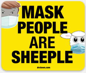 MASK PEOPLE ARE SHEEPLE STICKER – Mediabear Videos